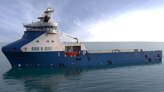 Do 3d cgi maritime ship, 3d yatch, 3d boat, tug boat hall with ...