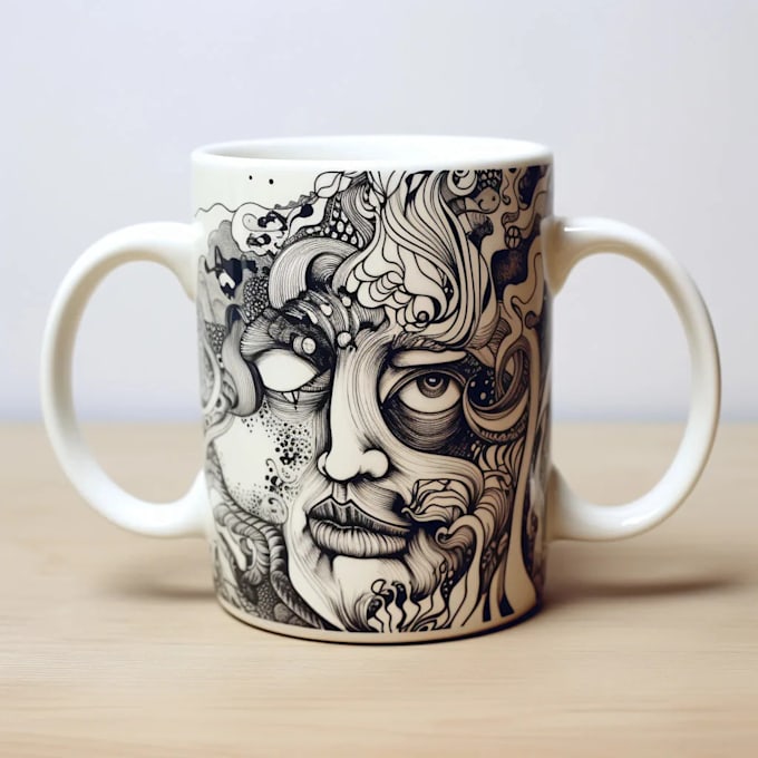 Draw a coffee mug design for you by Naakauxeo | Fiverr