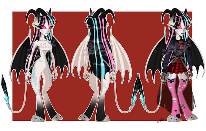 Create custom reference sheets for your characters by Anaxxq | Fiverr
