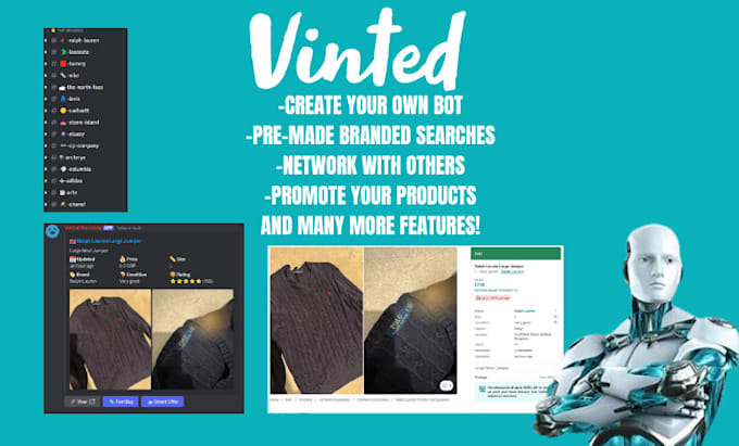 Do your vinted search bot by Thrftly | Fiverr