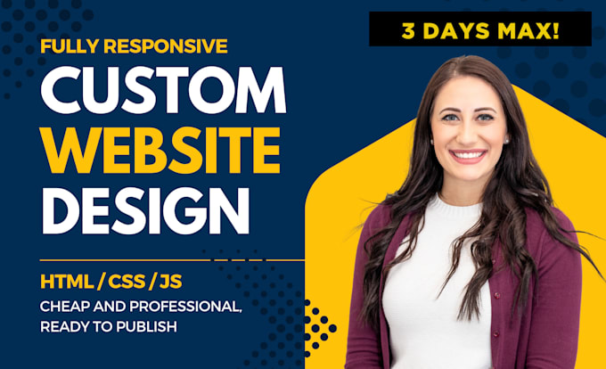 Develop a custom responsive website in html, css, js by Bjarnepoppe246 | Fiverr