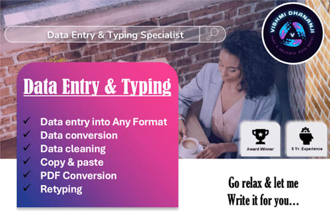Provide accurate and efficient data entry services in sinhala and english by Vishd020 | Fiverr