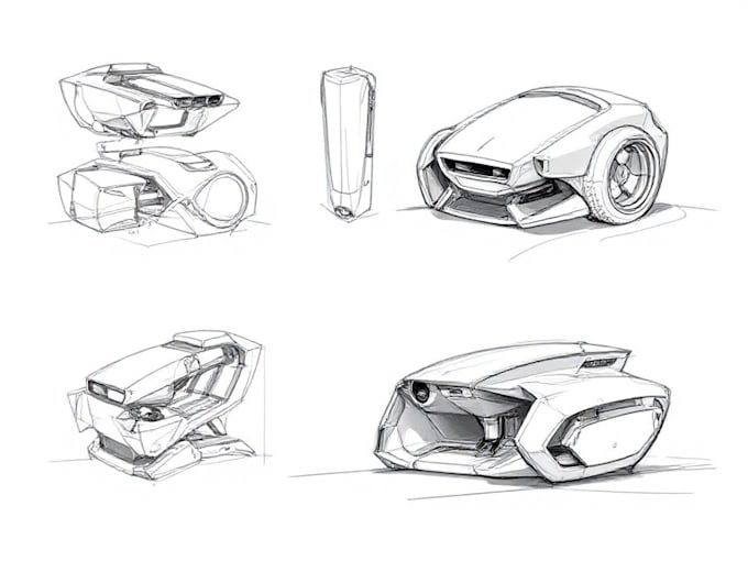 Draw product and industrial design concept sketches by Rhiwwar | Fiverr