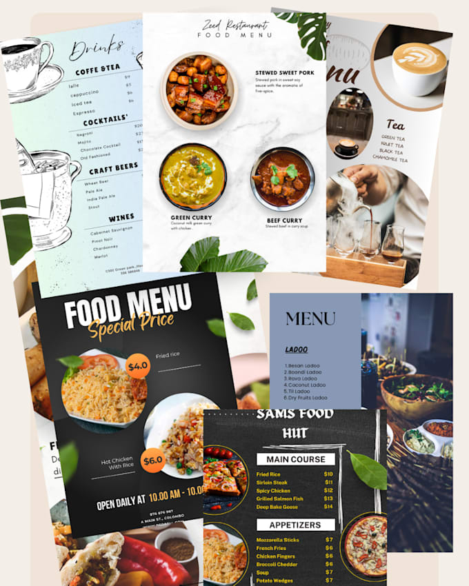 Design restaurant menu and price list design by Waduge_studio | Fiverr