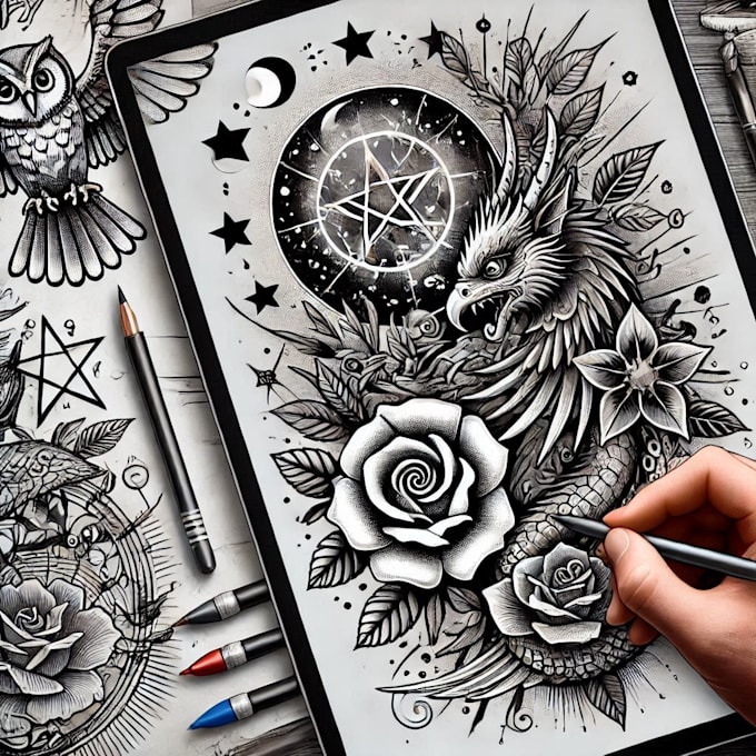 Create an original tattoo design by Robertustin | Fiverr