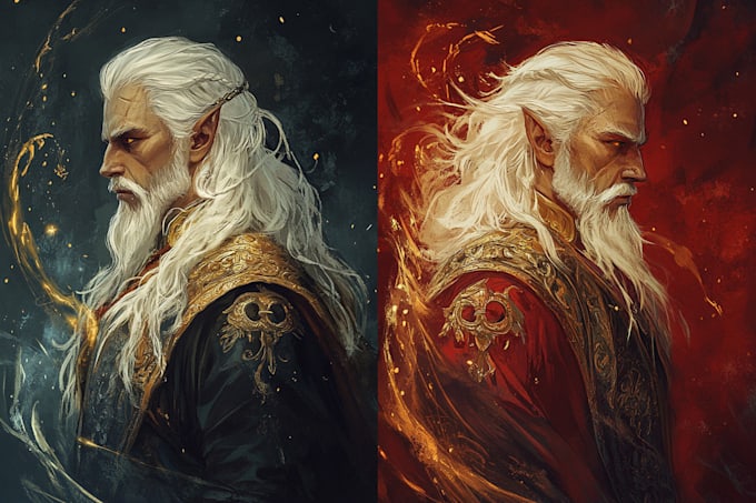 Make your fantasy character portrait in my style by Trissarel | Fiverr