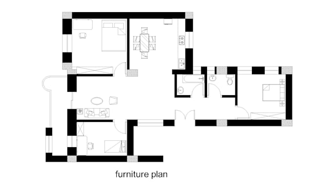 Draw your asymmetric floor plan in autocad 2d by Tanveerzaki74 | Fiverr