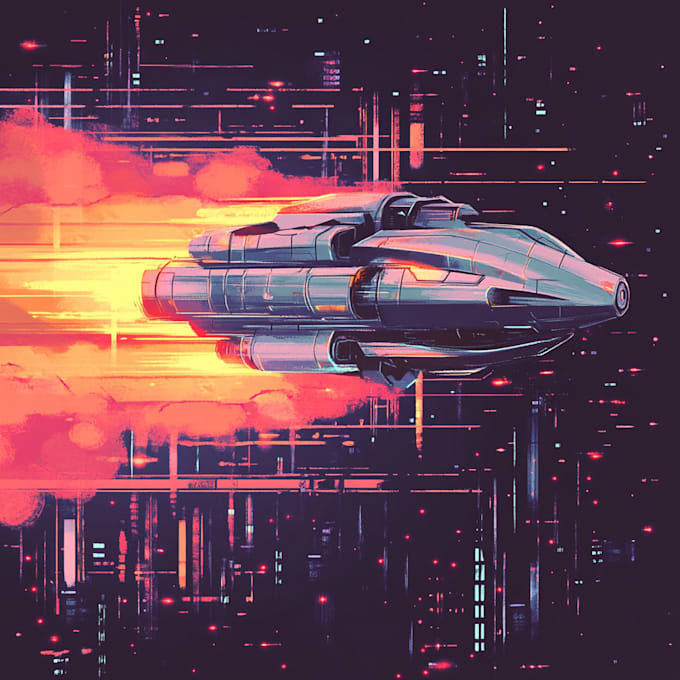 Draw sci fi art and spaceship design by Salennawhitaker | Fiverr