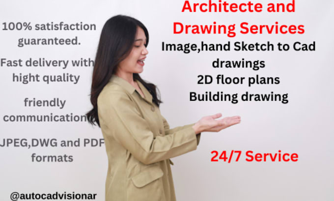 Redraw manually drawn plans into professional 2d floor plans by Autocadvisionar | Fiverr