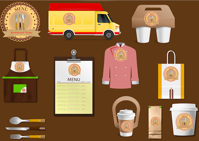 Design logo restutent branding menu card by Shamolibala | Fiverr