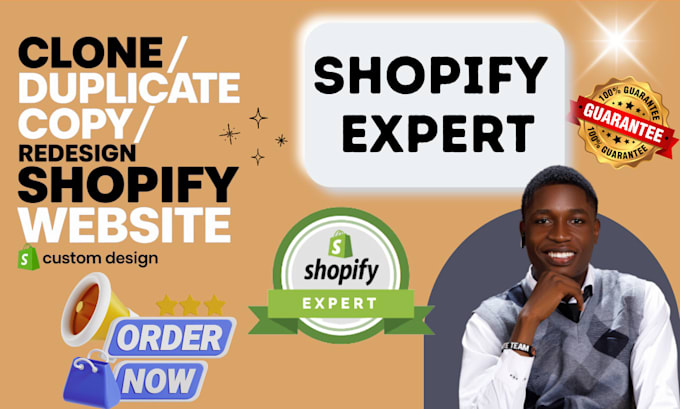 Clone shopify website redesign, edit, duplicate, update, revamp shopify ...
