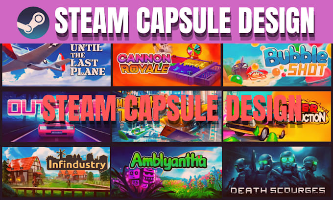 Do steam capsule art game banner game ui game poster game logo steam ...