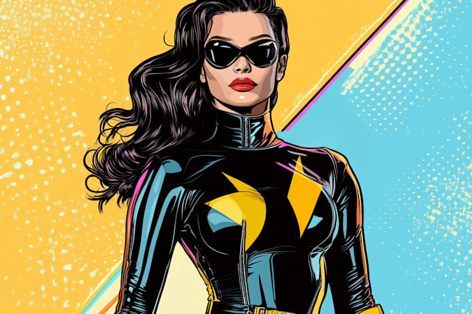 Illustrate a superhero pop art portraits by Delashacra | Fiverr