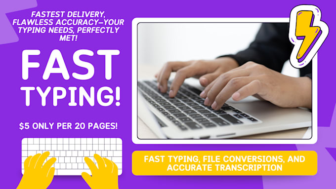 Do all your typing tasks with speed, accuracy, and care by Annmay05 ...