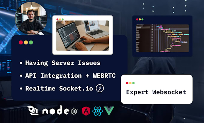 Write any nodejs script, api or websocket server by Techgenius8 | Fiverr