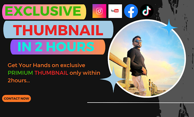 Create a stunning youtube thumbnail for you by Shforid1996 | Fiverr