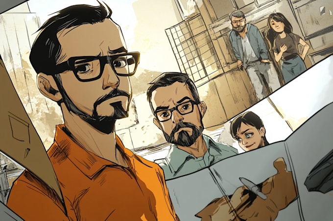 Create a basic cartoon style comic strip by Miemiath | Fiverr