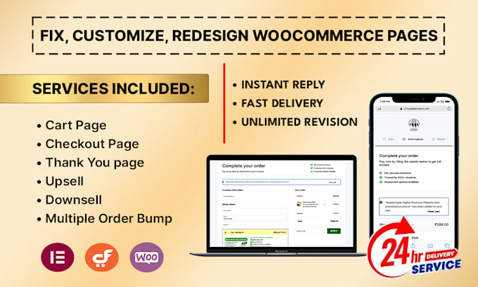 Redesign Your Woocommerce Shop Cart Checkout Thank You Pages By Mrashis Fiverr