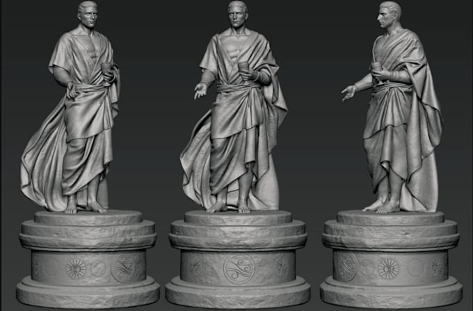 Design 3d model for printing,statue sculpture,historical figurine ...