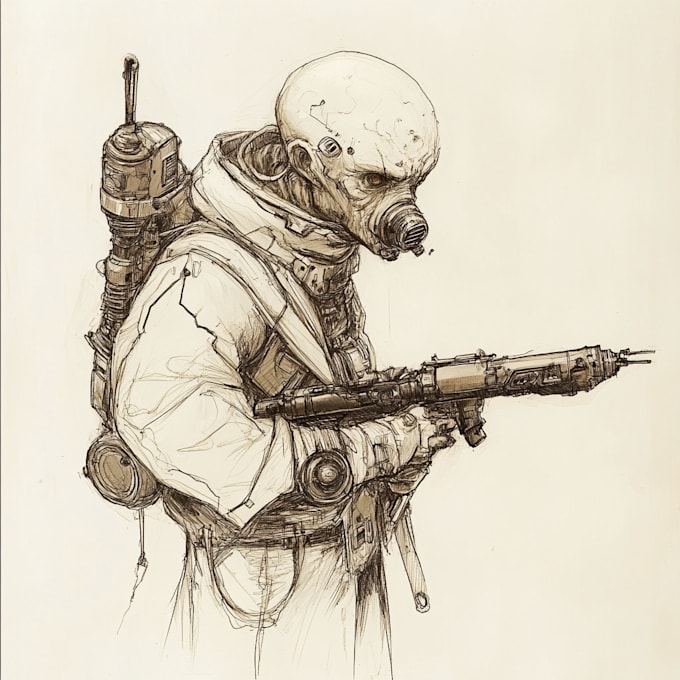 Draw sci fi characters by Maryellsh | Fiverr
