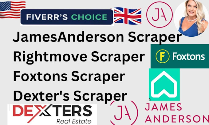 Scrape jamesanderson, rightmove scraping, foxtons scraping, dexters ...