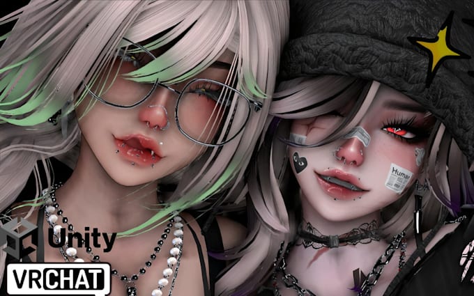 Vrchat avatar vseeface mmd vroid gmod dps quest vr rigging dakimakura ...