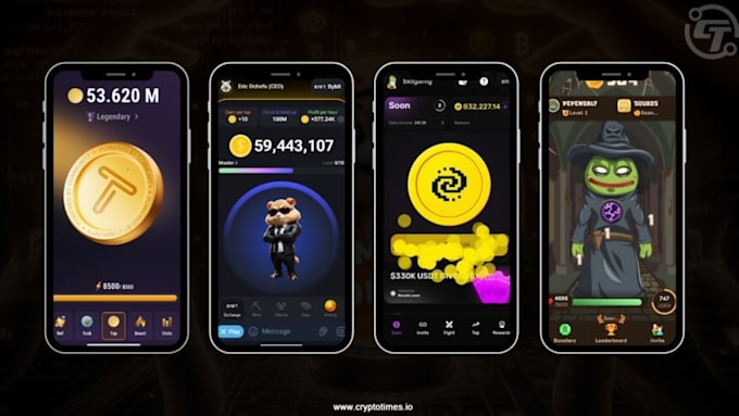 Build telegram mini app, telegram crypto game bot tap game by ...