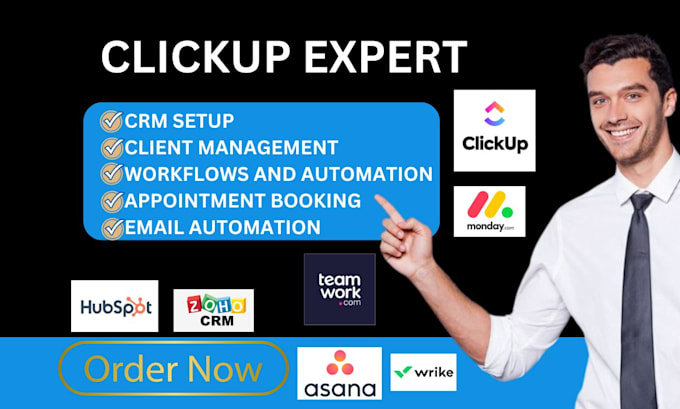 Setup workflow clickup monday com wrike asana trello teamwork com netsuite jira by Johnnytechpro ...