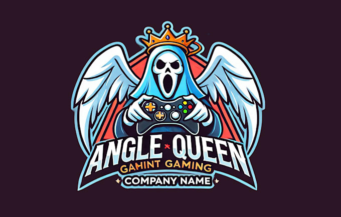 Design a unique angel queen ghost gaming mascot logo for your team by ...