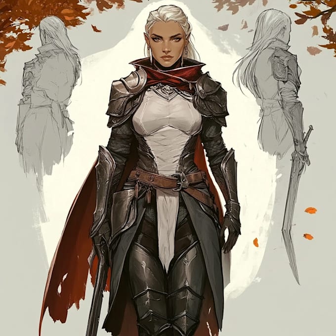 Draw dnd, fantasy character and dnd character art for you by Tugnesah ...