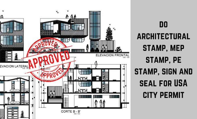 Review and stamp usa pe stamp, architectural and structural for city ...