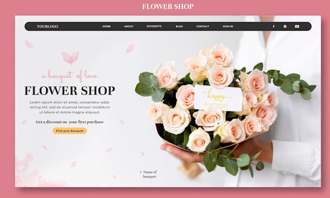 Flower website, wix florist website flower shop website flower store ...