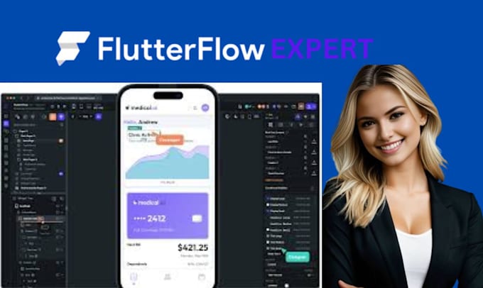 Make a eye catching no code mobile and web apps with flutterflow flutter flow by Oliver_caius ...