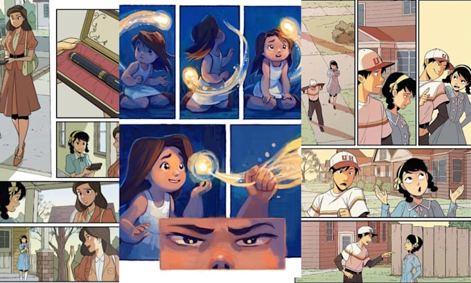 Design custom comic strip cartoon illustration fan storyboard art by ...