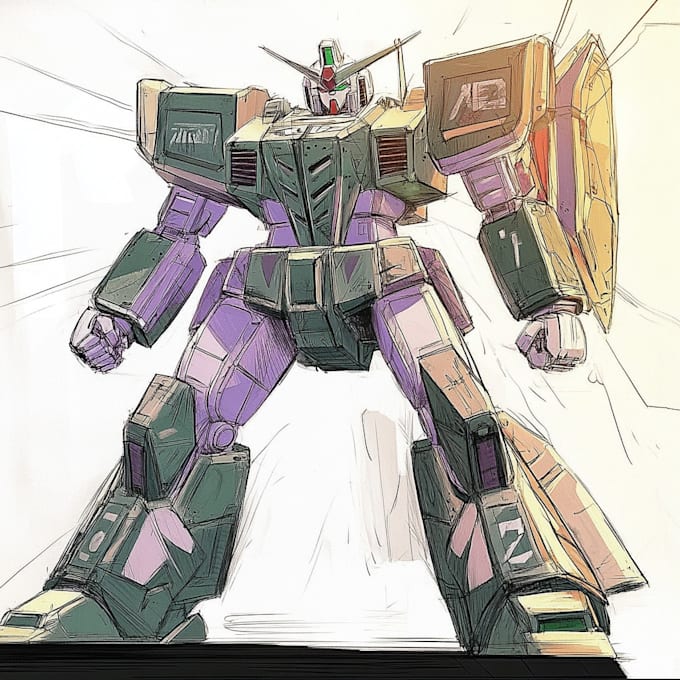 Draw gundam, transformer, robot, armor, and mecha, concept by ...