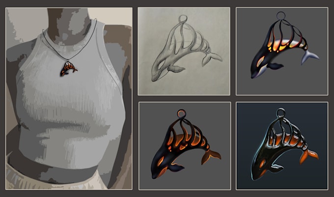 Create a custom, unique jewelry design by Eirlysys_ | Fiverr