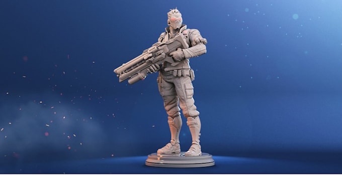 Design futuristic 3d action figure,sci fi tabletop wargame miniature ...