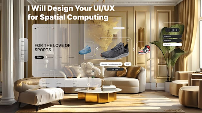 Design spatial ui ux for extended reality apps by Jibssy__ | Fiverr