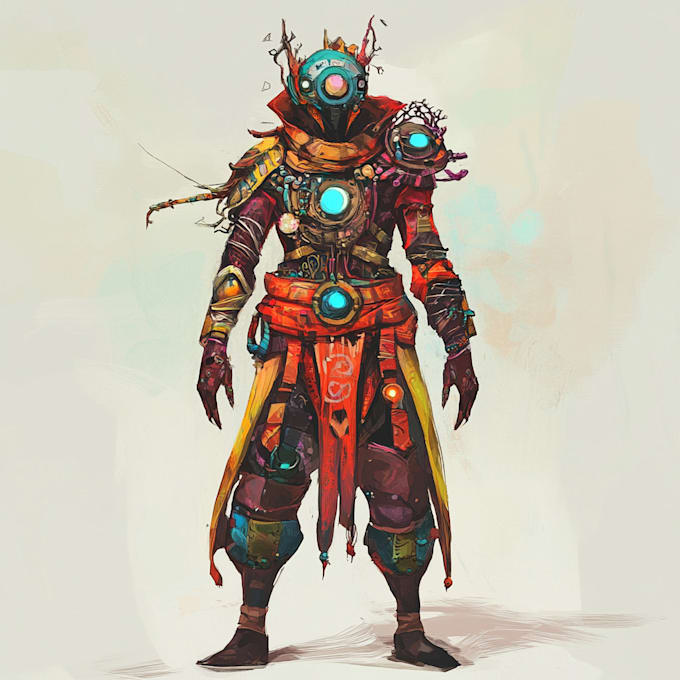 Make a game character, original fantasy character art by Cesozho | Fiverr