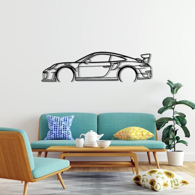 Provide custom porsche car dxf files for laser cutting, cnc or plasma ...