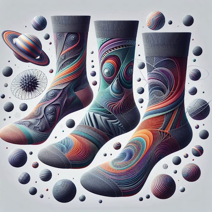 Unique socks design and patterns by Elizeverster3 | Fiverr