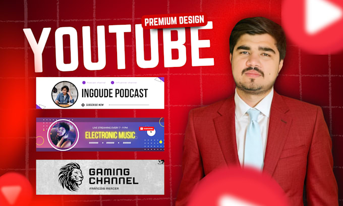 Design premium quality youtube banner for your channel by Shoaib4217 ...