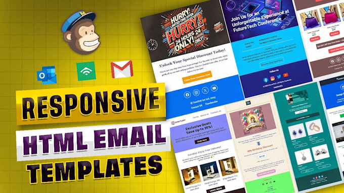 Convert psd figma to responsive html email templates by Rashedul_mr ...
