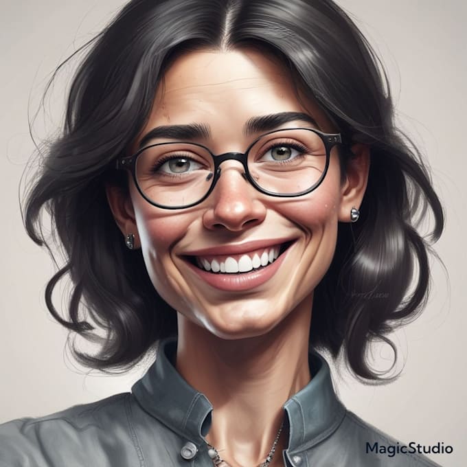 Draw digital caricature portraits from photos by Pluggear | Fiverr