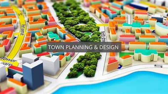 Create render architecture site plan master plan and town plan with 3d ...