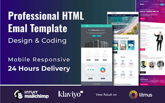 Design and code html responsive email template for professional use by Shishirrick | Fiverr