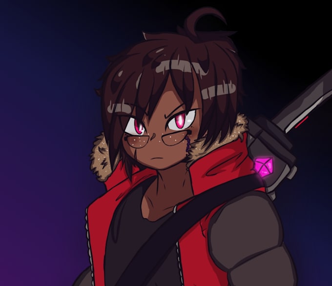 Draw 2d anime original character pfp fanart, vtuber, concept art anime ...