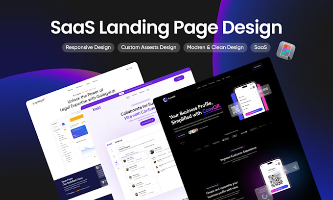 Design high converting figma landing pages saas websites and website ...