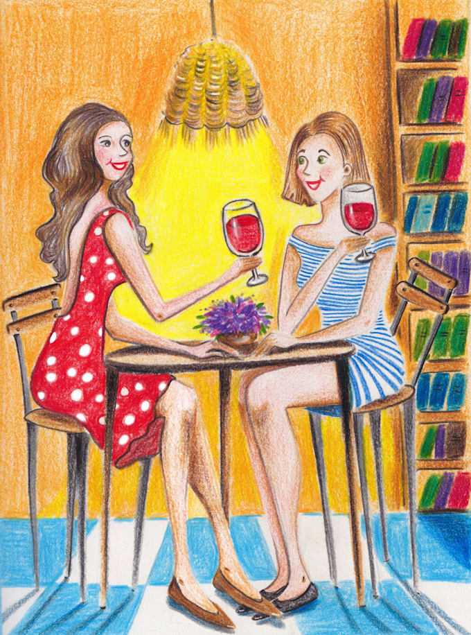 Create custom hand drawn card design by Julia_usakova | Fiverr