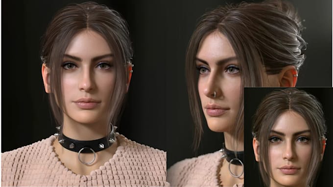 3d realistic character,3d metahuman,3d humanoid model daz 3d, full body ...